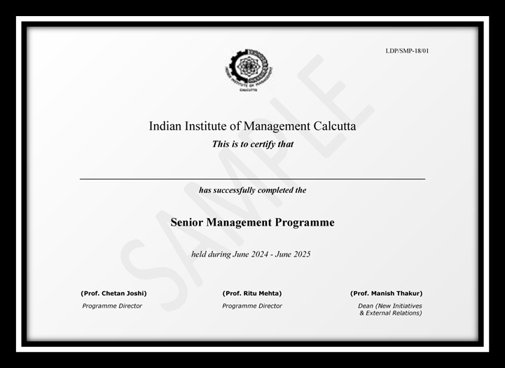 IIM Calcutta Senior Management Programme IIM Calcutta Senior Management Programme